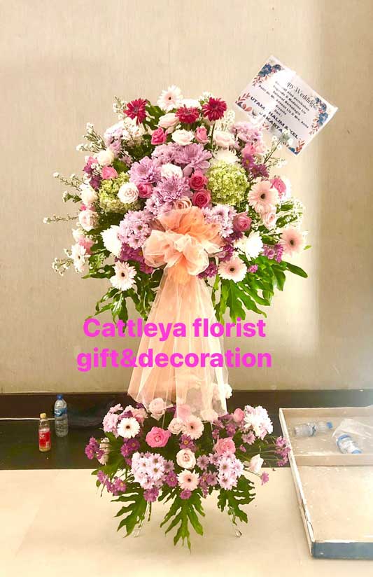 Jual Standing Flower Happy Wedding Harga Murah